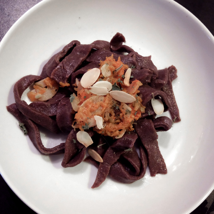Blood Pasta with Pumpkin and Sage sauce – THE RED CELLAR